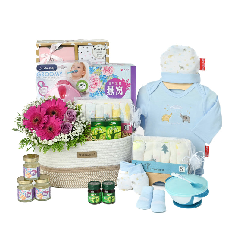 Fluffy Cuddles – Baby Hamper – FarEastFlora.com