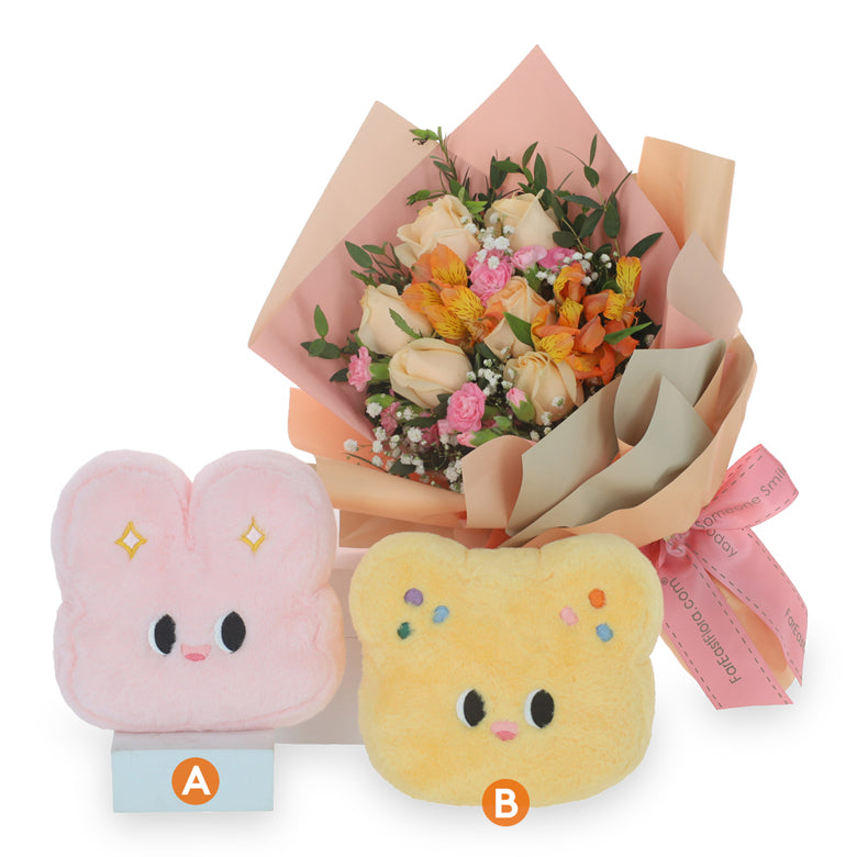 Cuddle & Snuggles – Flower Bouquet & Plush | FarEastFloracom SG No 1 ...
